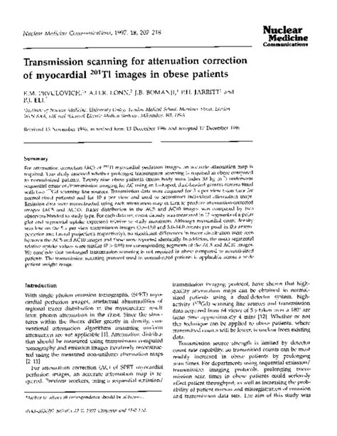 Pdf Transmission Scanning For Attenuation Correction In Cardiac Spect