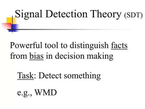 PPT Signal Detection Theory SDT PowerPoint Presentation Free Download ID 5468595