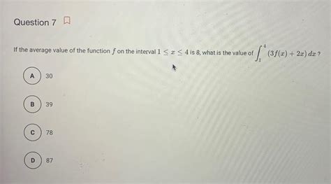 solved if the average value of the function ff on
