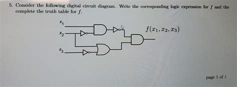 Solved Consider The Following Digital Circuit Diagram Chegg