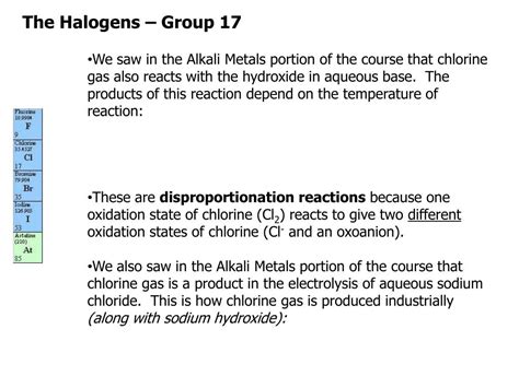 Ppt The Halogens Group 17 Powerpoint Presentation Free Download