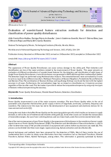 Pdf Evaluation Of Wavelet Based Feature Extraction Methods For Detection And Classification Of
