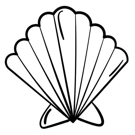 Premium Vector Doodle Sticker Cute Seashell On The Beach