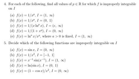 Solved 4 For Each Of The Following Find All Values Of P∈r