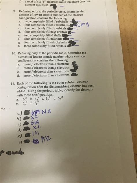 Solved F A Total Of Six S Electrons Note That More Than Chegg Com