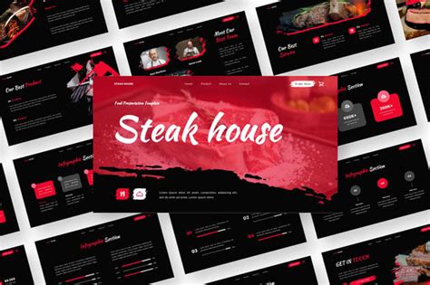 Steak House Food Powerpoint Templates Incl Beef And Food Envato