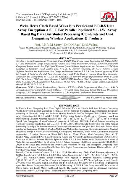 Weka Hertz Clock Based Weka Bits Per Second Prbs Data Array