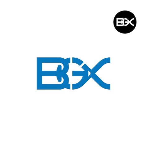 글자 Bgx 모노그램 로고 디자인 프리미엄 벡터