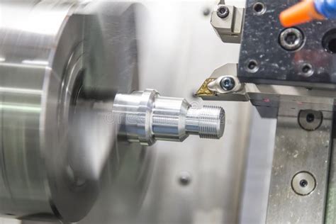 CNC Lathe Machine Turning Machine Stock Image Image Of Pattern Machining