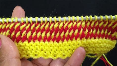 Two Colours Knitting Pattern YouTube