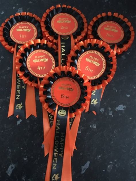 2 Tier Halloween Rosettes 1st 6th Place Peak Rosettes