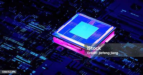 사이버 펑크 Ai의 3d 렌더링 회로 기판 기술 배경 중앙 컴퓨터 프로세서 Cpu 및 Gpu 개념 마더 보드 디지털 칩 기술