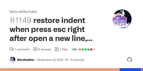 restore indent when press esc right after open a new line make kill to