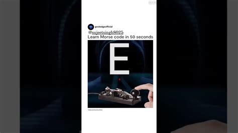 Learn Morse Code In 50 Secondcode Investing Youtubeshorts Viral
