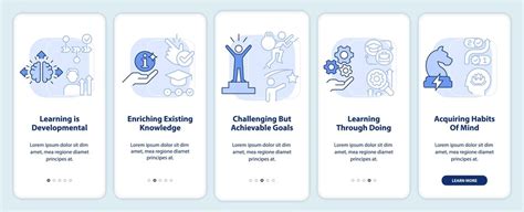 Premium Vector Learning Basic Concepts Light Blue Onboarding Mobile App Screen