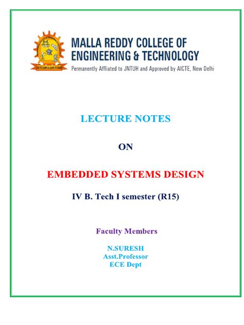 Embedded Systems 7th Sem Pdf