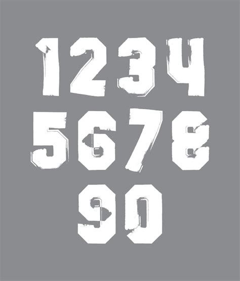 premium vector handwritten contemporary vector digit set doddle hand