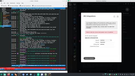 setting up irc matrix bridge fails failed to make link cannot read