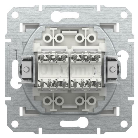 Розетка компютерна Rj45 кат 5e Utp подвійна Asfora біла БЕЗ РАМКИ Schneider Electric