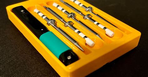 Gridfinity Pinecil Horizontal Storage 5 Short Tips By Benbreaksthings Download Free Stl Model