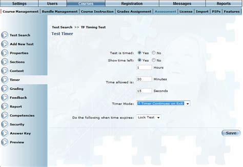 Adding A Timer To A Test