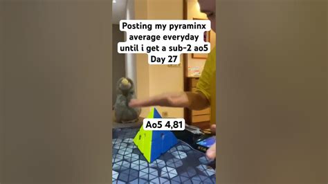 Posting My Pyraminx Average Everyday Until I Get A Sub 2 Ao5 Day 27 Rubikscube L4e Youtube