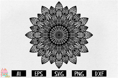 Sunflower Mandala Svg Mandala Cut File 535557 Svgs Design Bundles