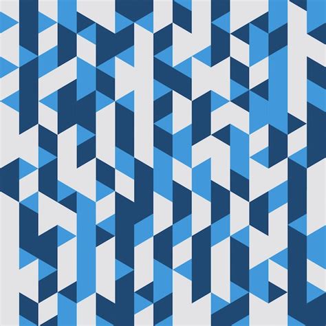 Premium Vector Blue Geometric Seamless Pattern Abstract Background