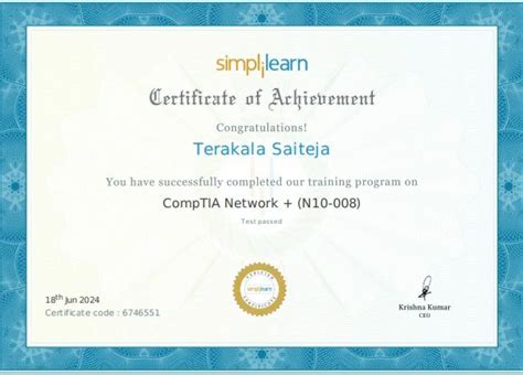 Sai Teja On Linkedin Comptia Networkplus Certification Networking