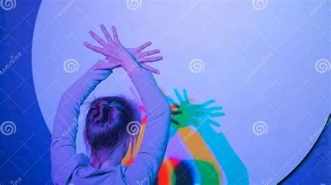 Colored Shadows Of Dancing Woman Stock Image Image Of Colour Abstract 161716273