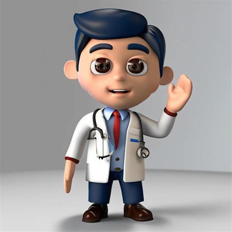 Premium Ai Image 3d Doctor Cartoon Character