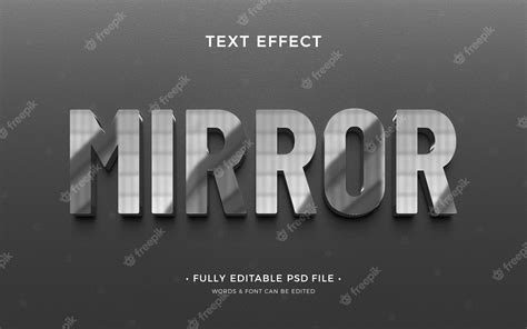 Premium Psd Mirror Text Effect