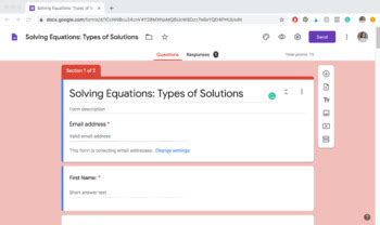 Solving Multi Step Equations Google Form By Mrs E Teaches Math TPT