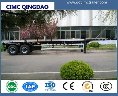 Cimc Tri Axles Double Dolly Skeleton 20ft Container Chassis Trailer China 40ft Trailer And