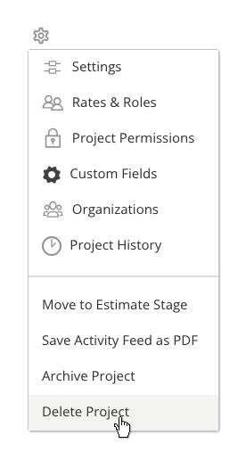 Archive And Delete Projects Kantata Knowledge Base