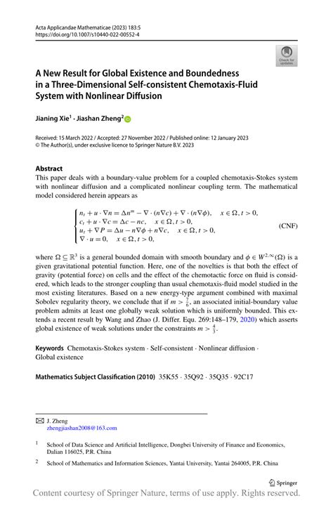 A New Result For Global Existence And Boundedness In A Three Dimensional Self Consistent
