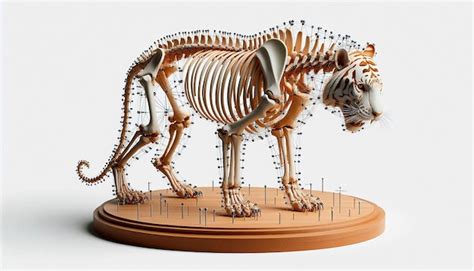 A Skeleton Of A Tiger With A Tiger On It Premium Ai Generated Image