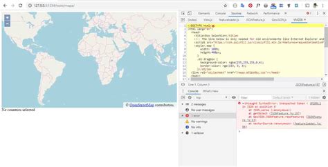 Geojson OpenLayers Example Box Selection Error Stack Overflow