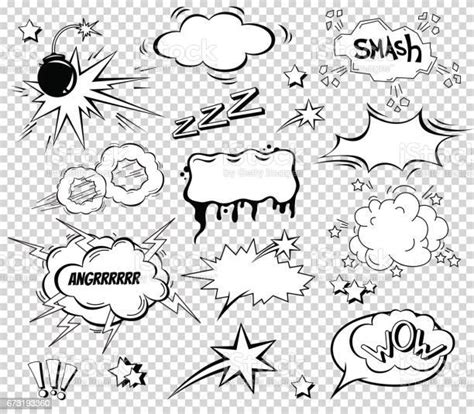 만화 만화 연설 거품 빈 대화 구름 팝 아트 스타일에서의 큰 집합입니다 만화 책 소셜 미디어 배너 홍보 자료에 대 한 벡터 일러스트 레이 션 대화 풍선 문자 기호에 대한