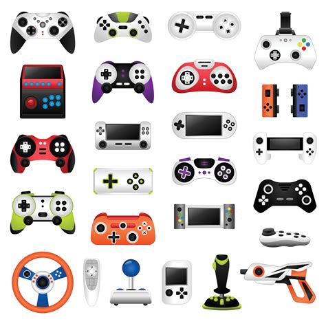 Joystick Icons Set Cartoon Vector Game Workspace 10521289 Vector Art At Vecteezy