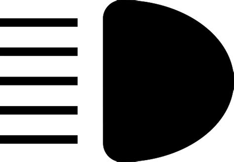 Headlight Light Indicator Dashboard Icon Vector High Beam Car Light