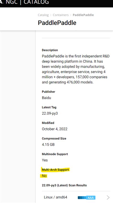 Paddlepaddle Nvidia Ngc容器支持arm架构cpu · Issue 46749 · Paddlepaddle