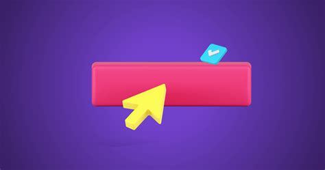 Subscribe Button With Arrow Click Cursor And Done Checkmark Pink 3d Icon Animation Loop 46122331