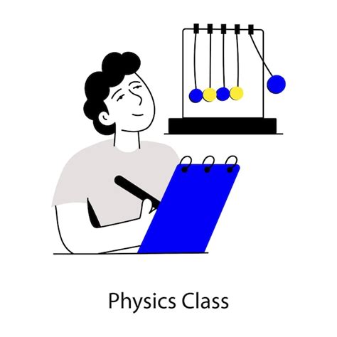 Premium Vector A Drawing Of A Man With A Clipboard That Says Physics