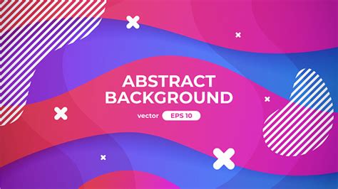 추상파 배경입니다 동적 기하학적 모양 컴포지션 심플한 모던 한 디자인 미래 지향적 인 배너 포스터 전단지 템플릿 플랫 스타일 벡터 Eps10 그림입니다 파란색과 분홍색 색상