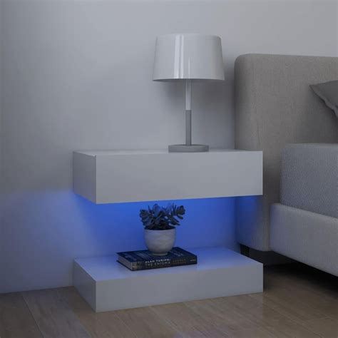 Vidaxl Comodini Con Led 2 Pz 60x35 Cm Bianchi In Legno Multistrato Leroy Merlin