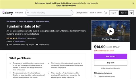 Fundamentals Of Iot From Udemy