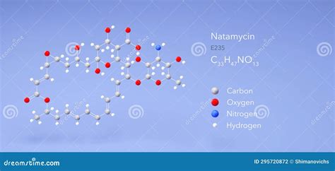 Natamycin Molecule Molecular Structures Antifungal Medication 3d