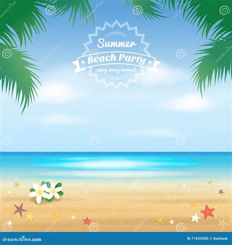 Summer Beach Party, Hello Summer Background Stock Vector - Image: 71622905