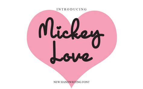Mickey Love Font Font Canyon
